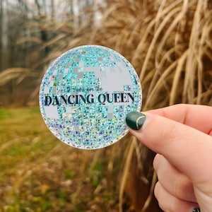 Dancing Queen Disco Ball Glitter Sticker - Etsy