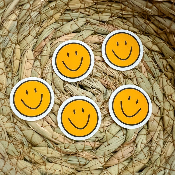 Transparent Smiley Face Sticker - Etsy