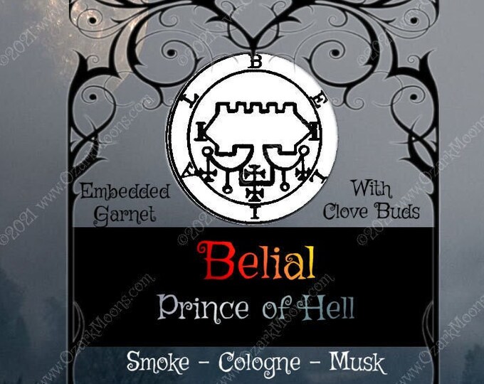 Belial Prince of Hell Candles or Wax Melts Dark Red Garnet Crystals and ...