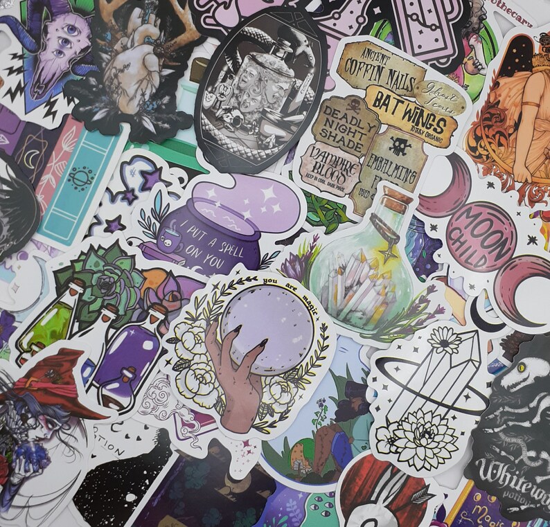 Witchy and Pagan Grab Bag of Vinyl Decal Stickers Mystery - Etsy