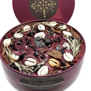 PAPA LEGBA 16 Oz Candle Loa of the Crossroads With Obsidian Crystals ...