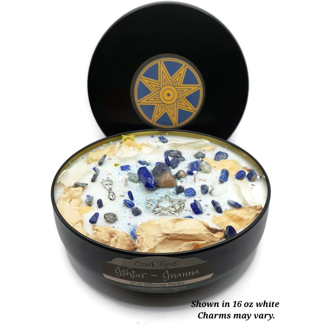INANNA ishtar 16oz Sumerian Goddess of Love and War Ritual Candle Amber ...