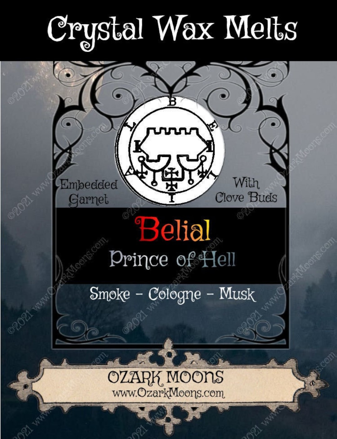 Belial Prince of Hell Candles or Wax Melts Dark Red Garnet - Etsy