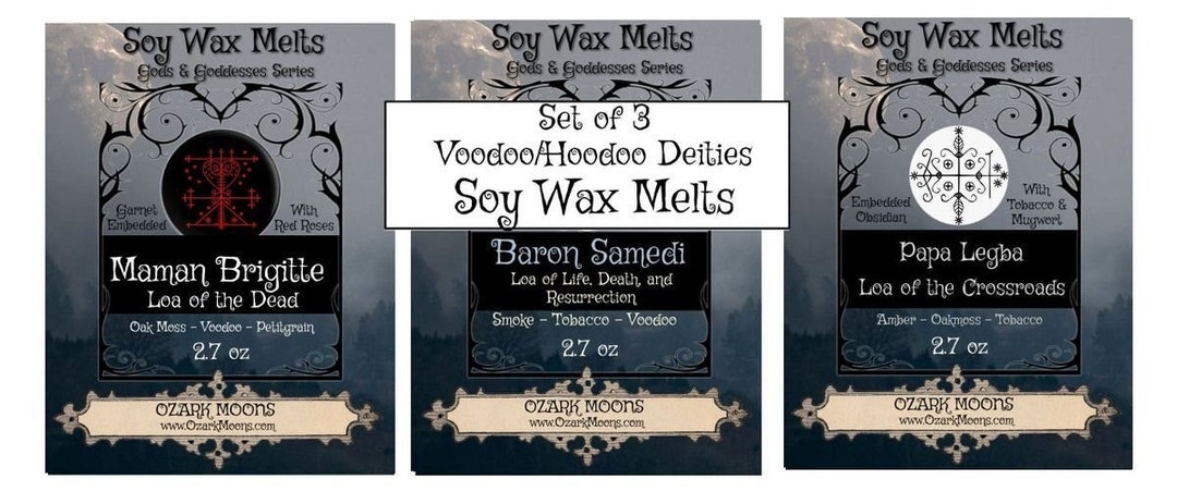 Set of Three Voodoo Hoodoo Deities Scented Wax Melts for Pagans ...