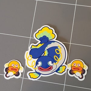 Splatoon Great Zapfish and Mini Zapfish Sticker Bundle - Etsy