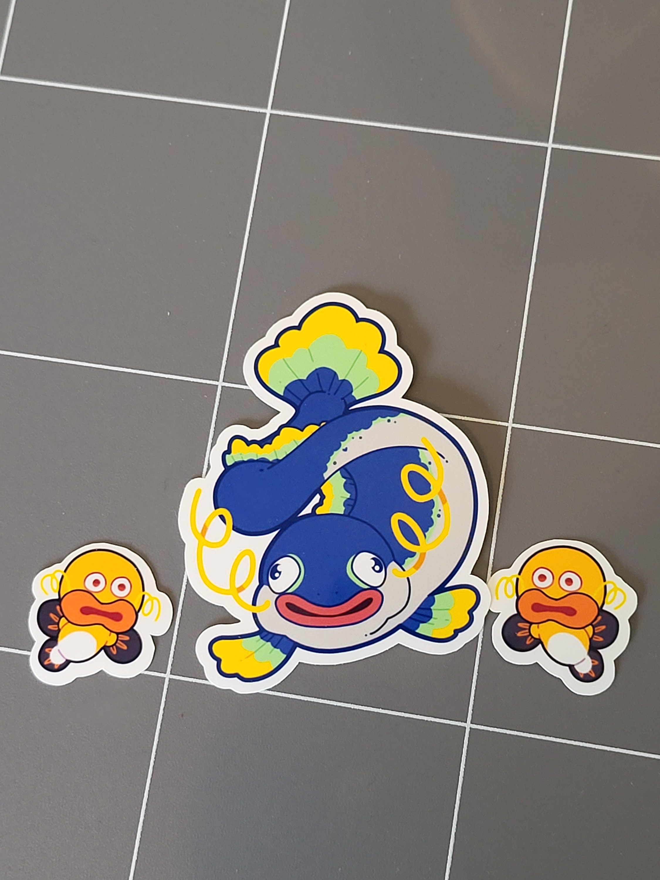 Splatoon Great Zapfish and Mini Zapfish Sticker Bundle - Etsy