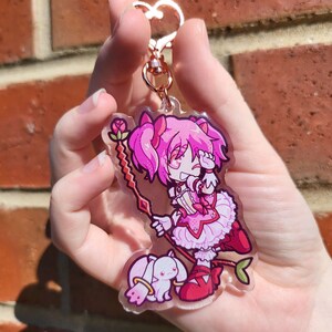 Madoka Magica Keychains Madoka, Homura, Sayaka, Mami, Kyoko - Etsy