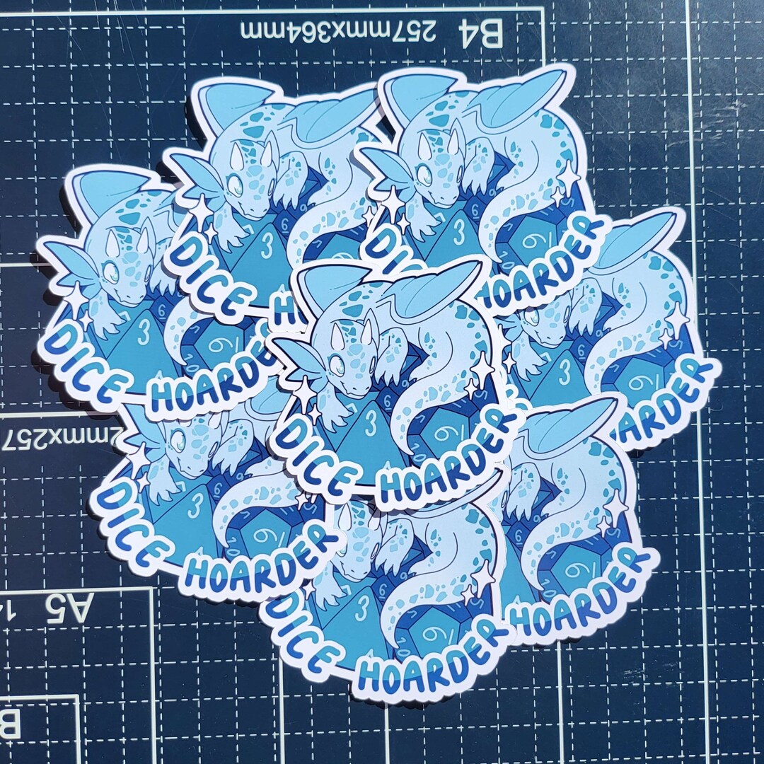 Dice Hoarder Dragon Sticker Dungeons & Dragons - Etsy