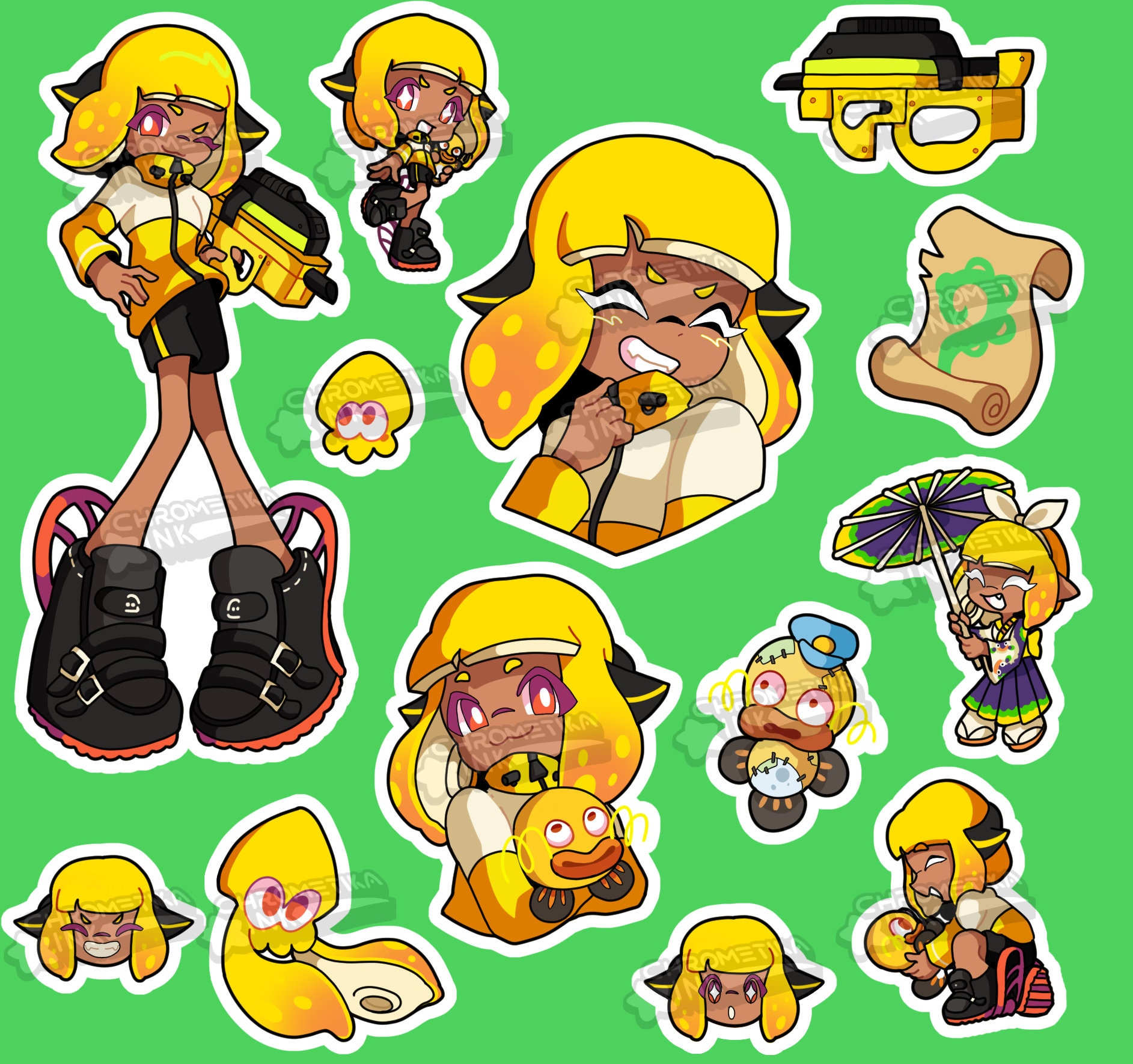 Splatoon Agent 4 Sticker Pack - Etsy