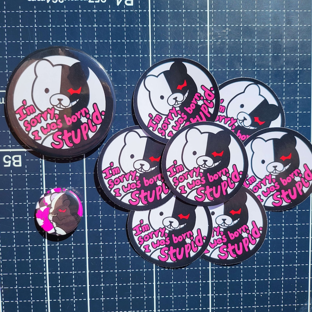 DANGANRONPA Monokuma Badge and Sticker - Etsy