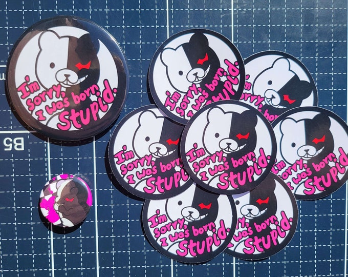 DANGANRONPA Monokuma Badge and Sticker - Etsy