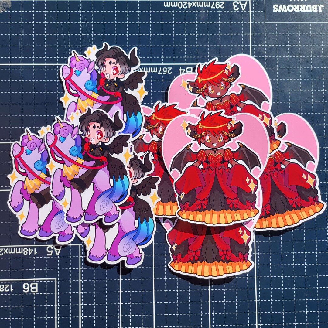 Obey Me! Lucifer and Diablo Chat Stickers - Etsy