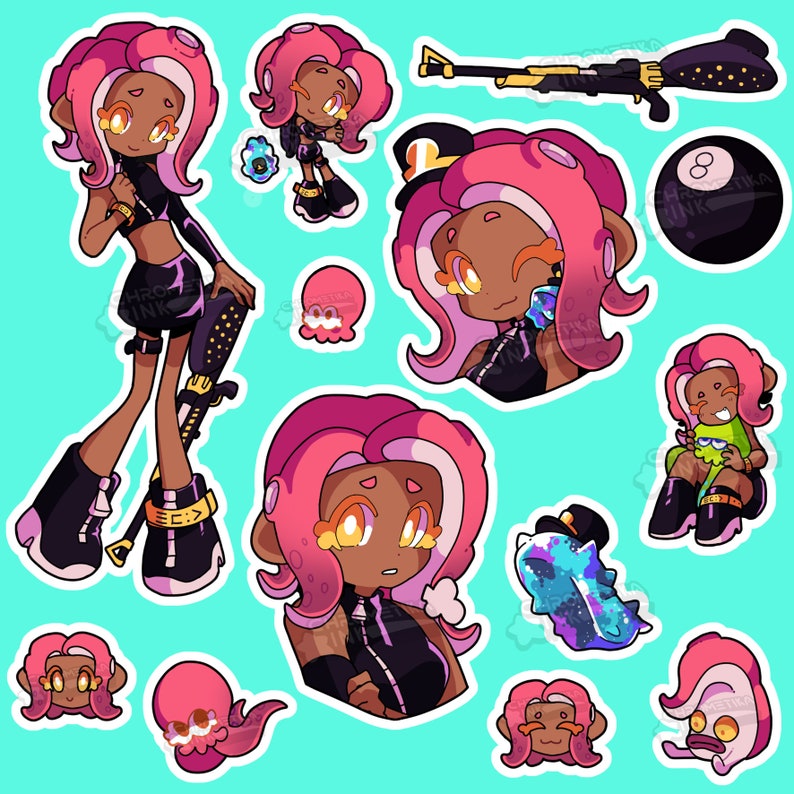 Splatoon Agent 8 Sticker Pack - Etsy