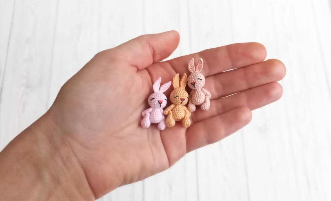 Miniature Bunny Plush Micro Animals Micro Bunny Toy Soft - Etsy