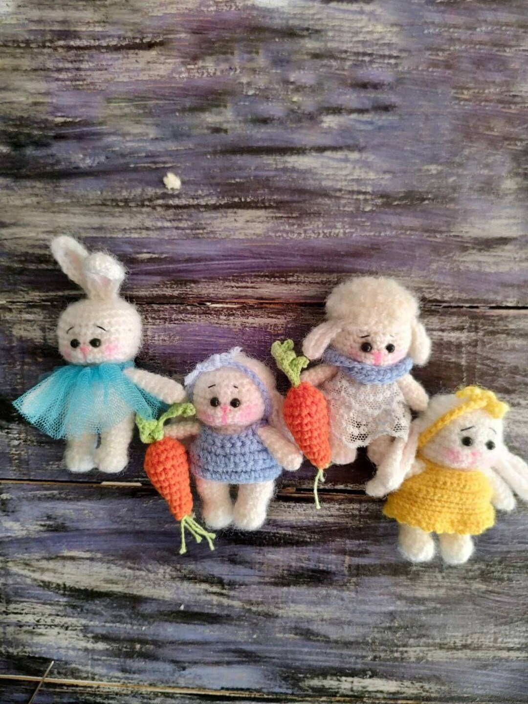 Plush Animals Crochet Soft Animals Miniature Bunny Plush - Etsy