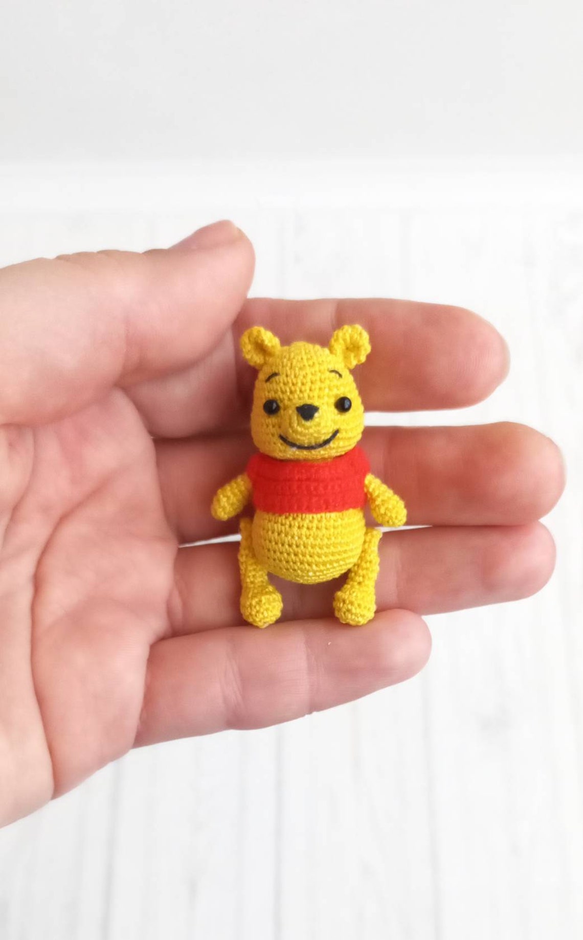 Miniature Pooh, Miniature Winnie the Pooh for Dollhouse, Tiny Bear for ...