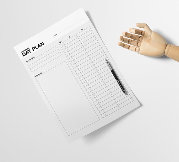 Timeboxing Productivity Time Management Day Planner PDF - Etsy