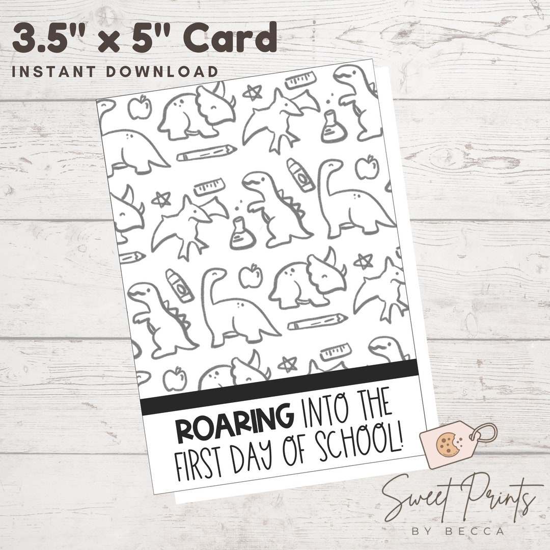 First Day of School Cookie Card – 3.5”x5” – Back to School - Teacher ...