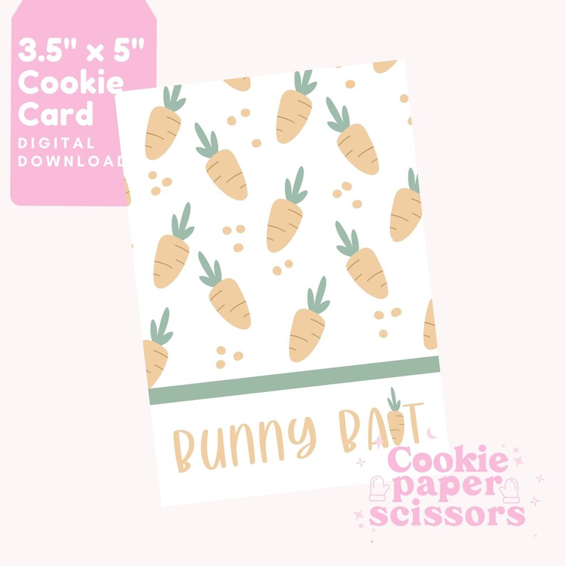Bunny Bait Card 3.5x5 Cookie Card Easter - Etsy