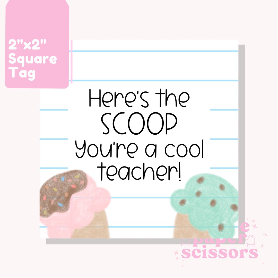 Teacher Appreciation Cookie Tag - School - Label - Best Teacher - Thank ...