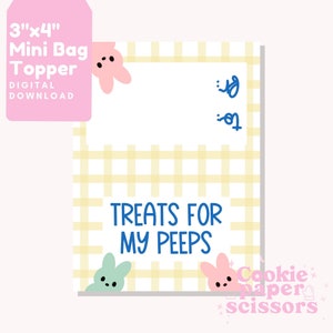 Cookie Bag Topper – Easter – Mini Cookie – Sugar Cookie – 3"x4 ...