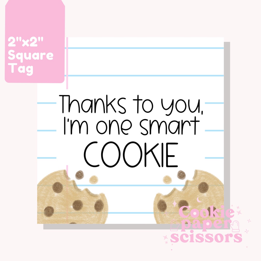 Teacher Appreciation Cookie Tag - School - Label - Best Teacher - Thank ...