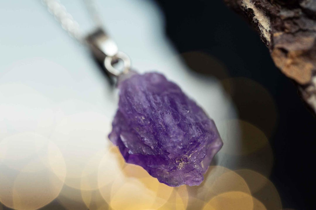 Rarity: Uv-active Hackmanite Raw Crystal With 925 Silver Chain ...