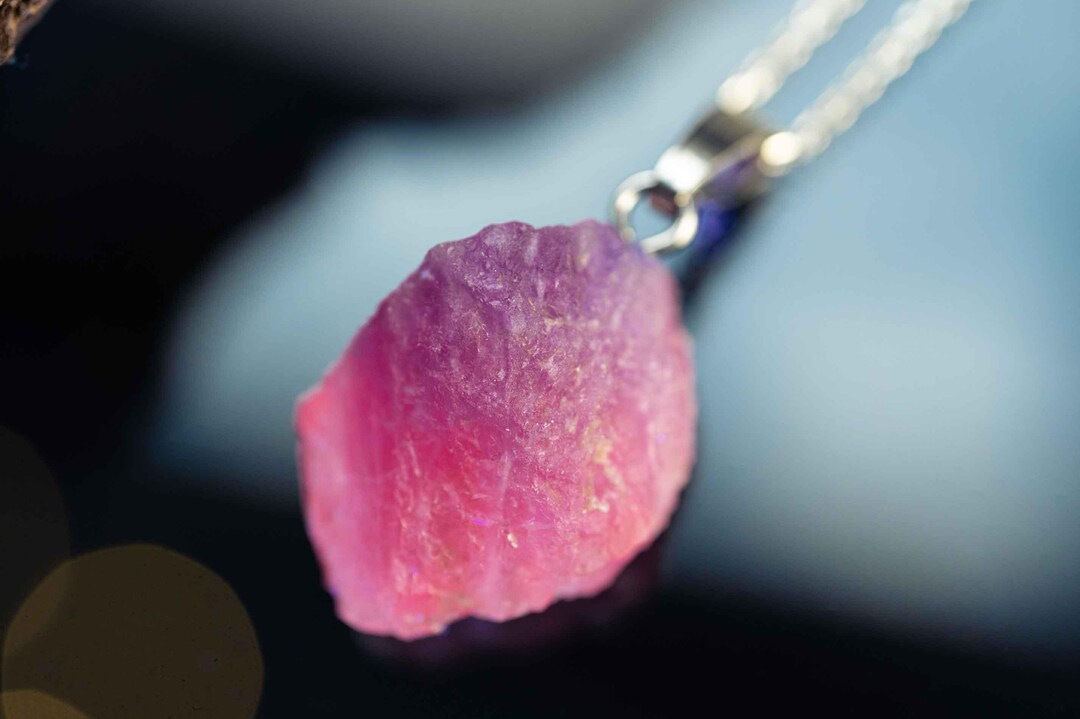 Rarity: Uv-active Hackmanite Raw Crystal With 925 Silver Chain ...