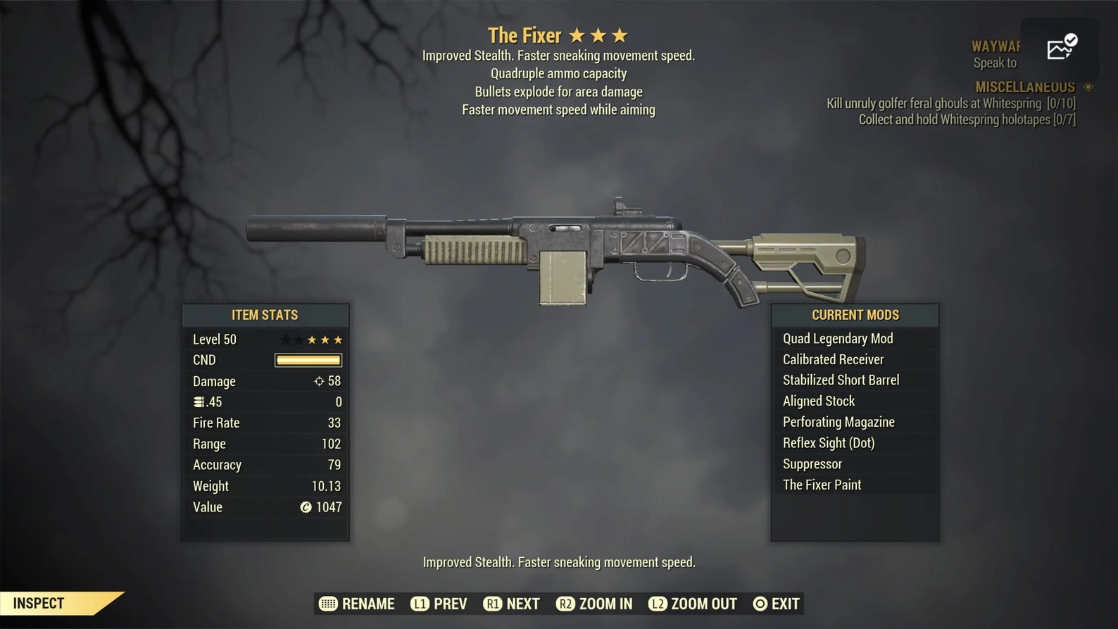 Fallout 76 Item Quad Explosive Fixer PS4 Only | Etsy