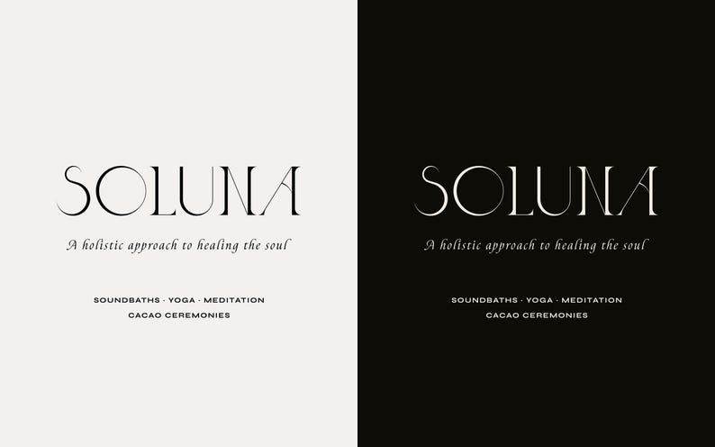 Premade Logo Design - Luxury Branding - Wellness Brand - Chic Logo - Etsy