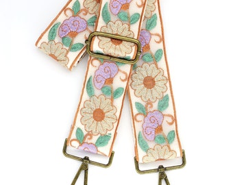 Embroidered Ribbon Crossbody Strap Vintage Style Woven Bag Strap Retro ...