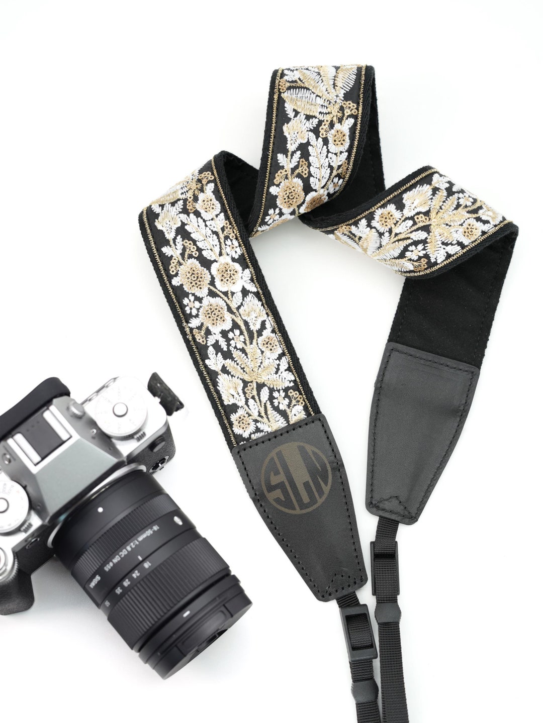 Personalized Embroidered Camera Strap - 2.0" Vintage Ribbon ...