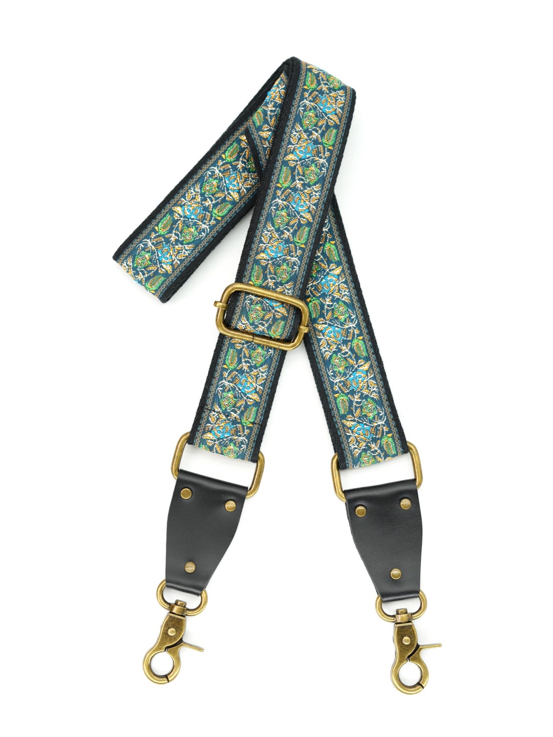Personalized Embroidered Ribbon Crossbody Strap Vintage Style Woven Bag ...