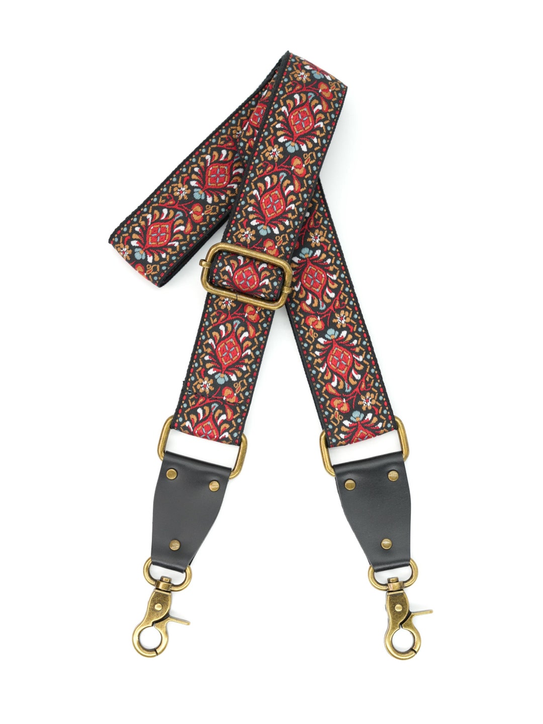 Personalized Embroidered Ribbon Crossbody Strap Vintage Style Woven Bag ...