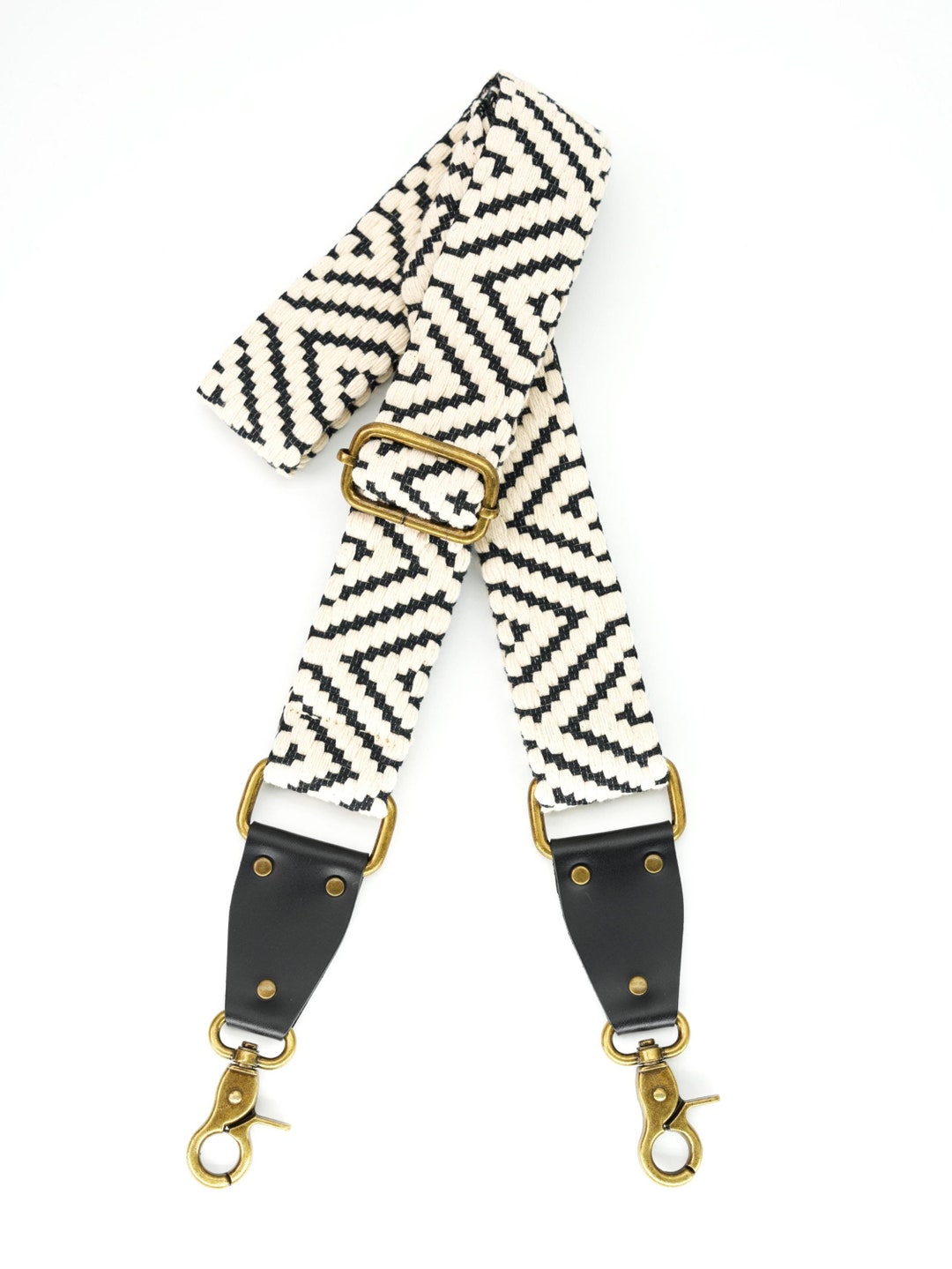 Personalized Cotton Crossbody Strap | Vintage-style Woven Bag Strap ...