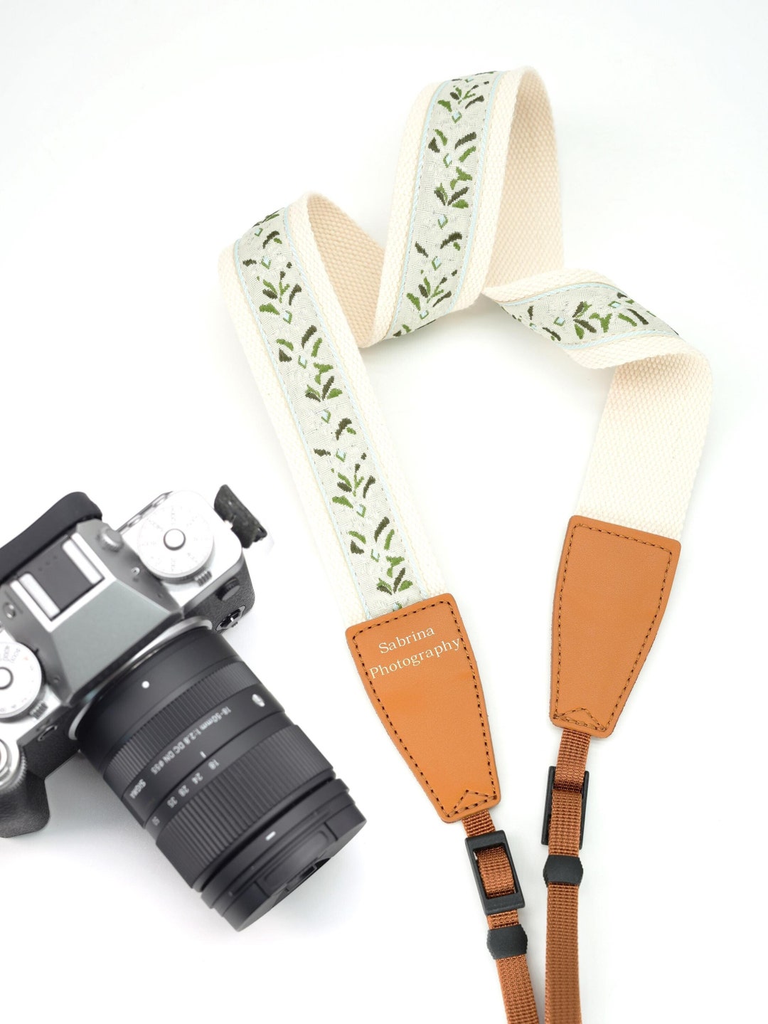 Personalized Embroidered Camera Strap - 1.5" Vintage Ribbon ...