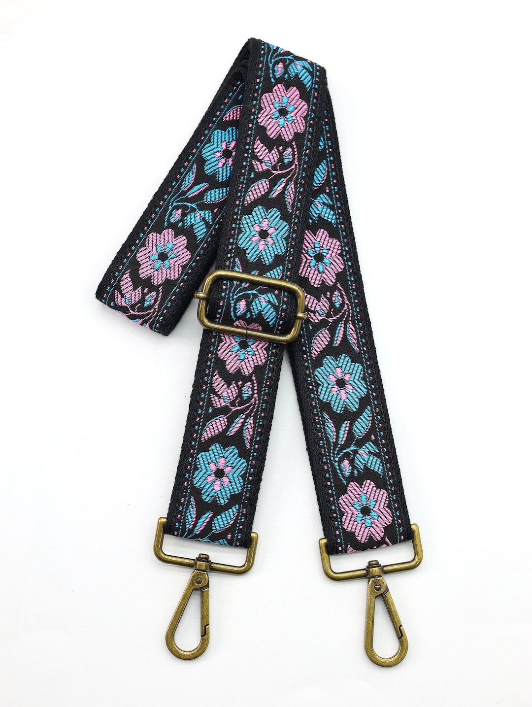 Embroidered Ribbon Crossbody Strap Vintage Style Woven Bag Strap Retro ...