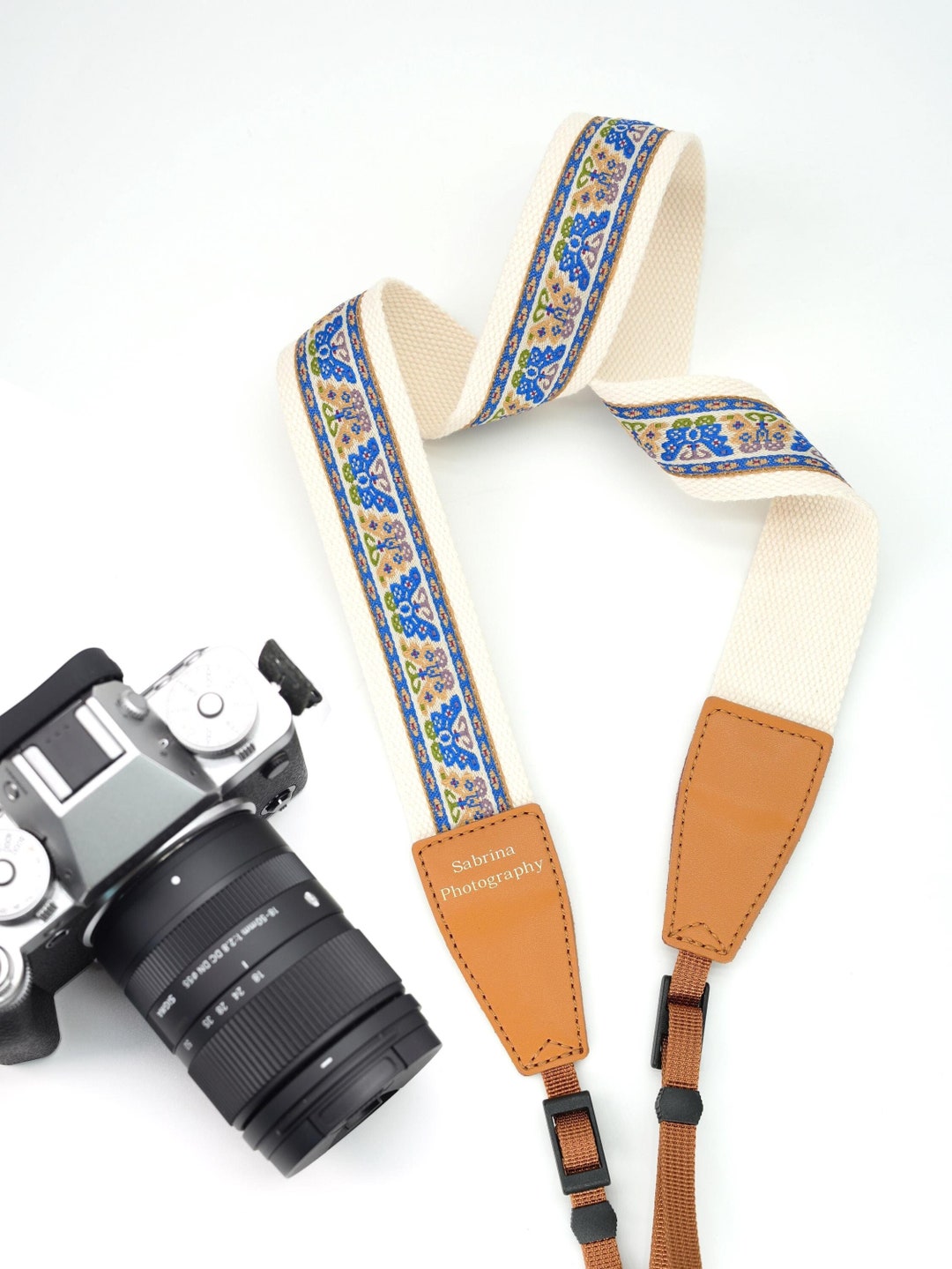 Personalized Embroidered Ribbon Camera Strap Vintage Ribbon Photography ...