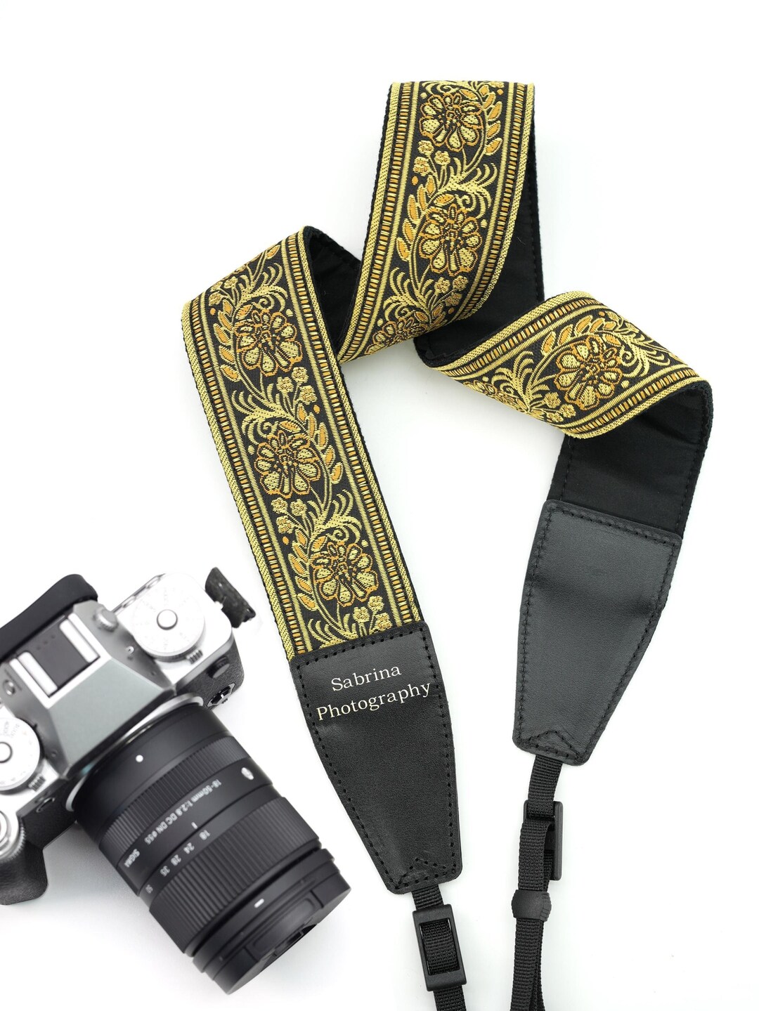 Personalized Embroidered Camera Strap - 2.0" Vintage Ribbon ...