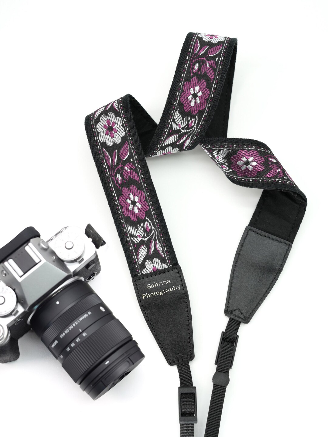 Personalized Embroidered Camera Strap - 1.5" Vintage Ribbon ...