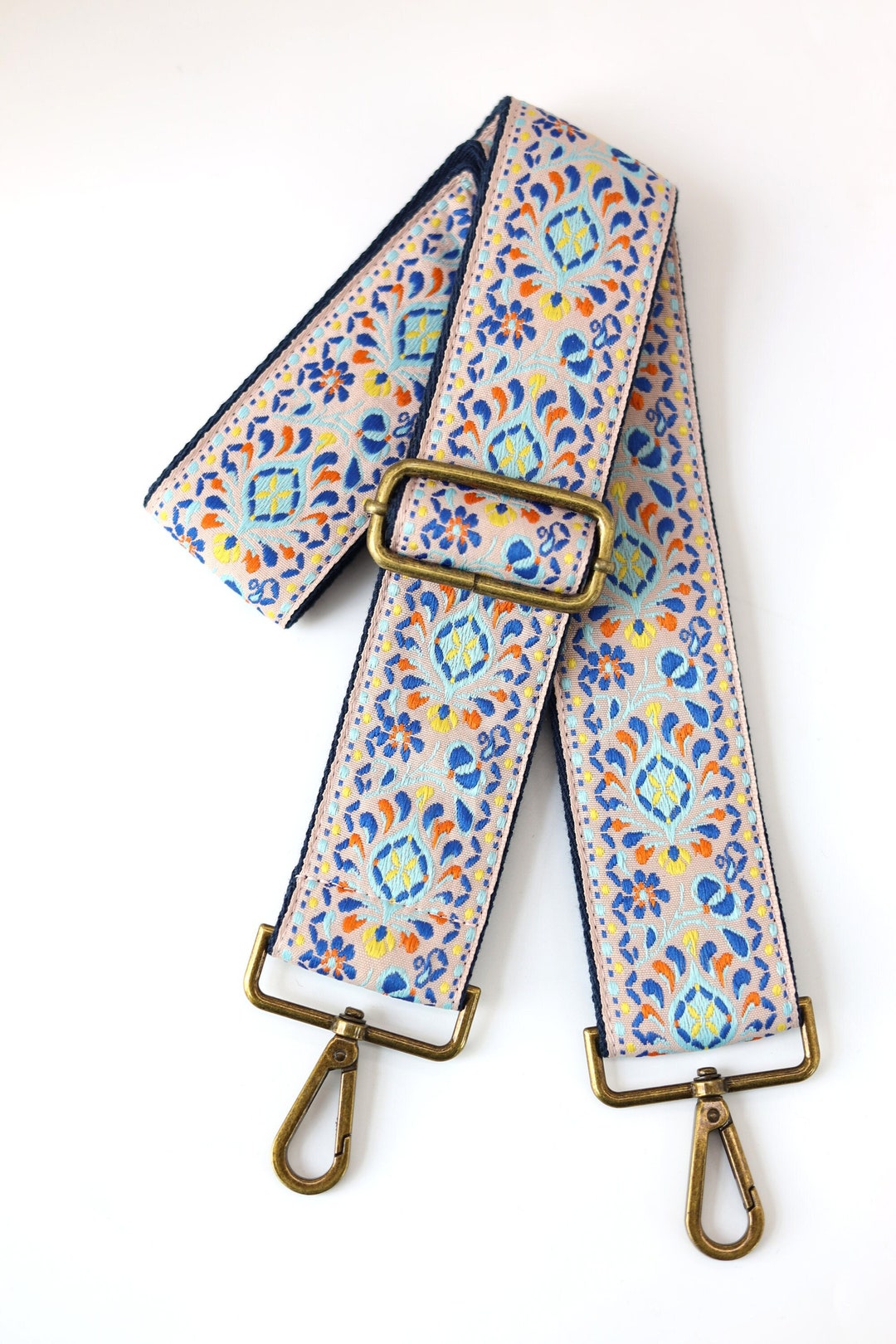 Embroidered Ribbon Crossbody Strap Vintage Style Woven Bag - Etsy