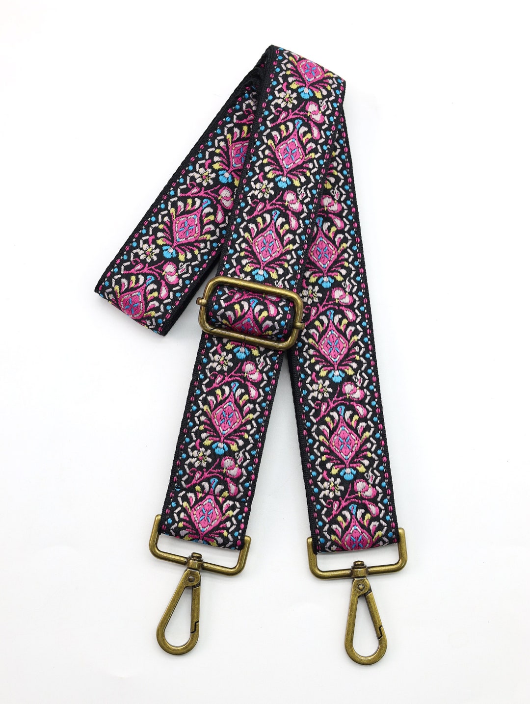 Embroidered Ribbon Crossbody Strap Vintage Style Woven Bag Strap Retro ...