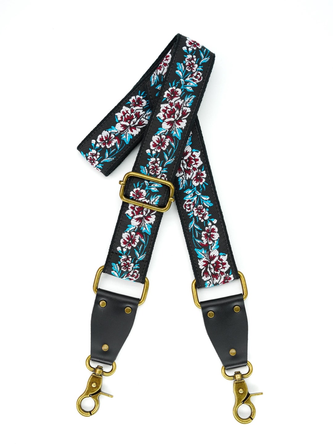 Personalized Embroidered Ribbon Crossbody Strap Vintage Style Woven Bag ...