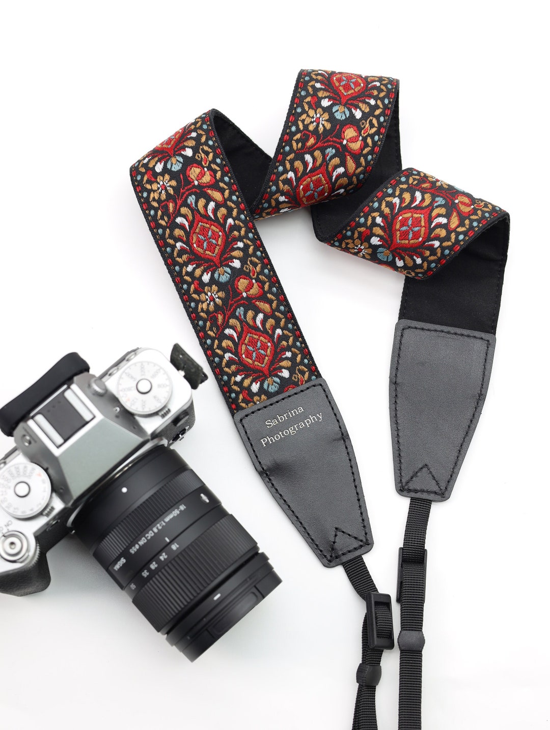 Personalized Embroidered Ribbon Camera Strap Vintage Ribbon Photography ...