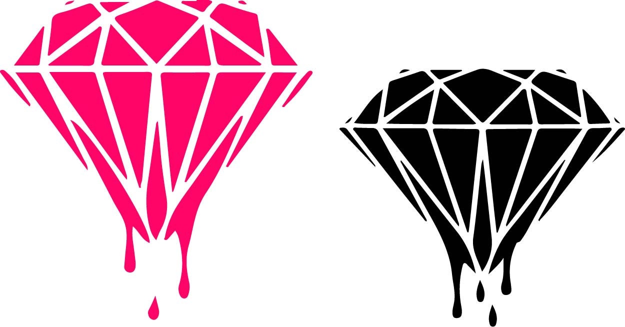Dripping diamond svgpngjpegepsdxfaipdf | Etsy