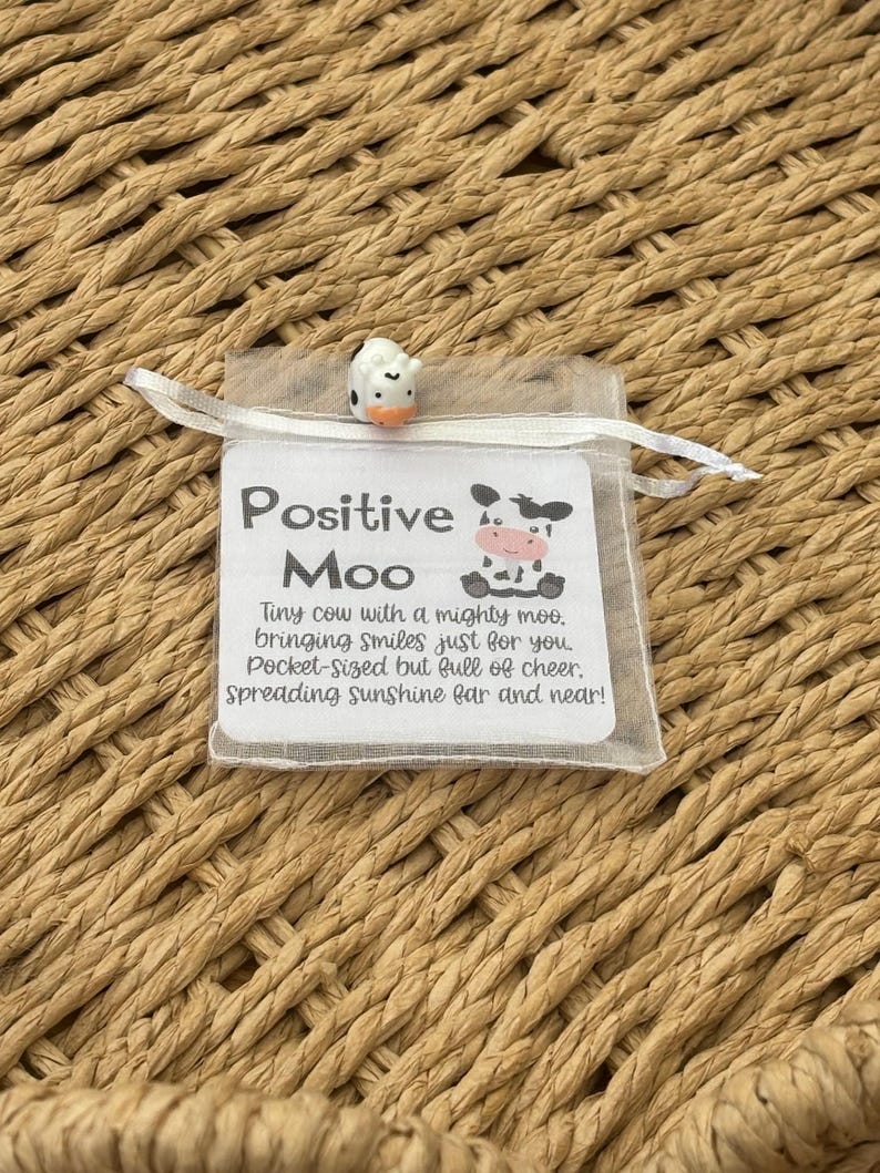 Lucky Cow, Positive Moo, Novelty Cow, Class Gift, Teacher Gift, End of ...