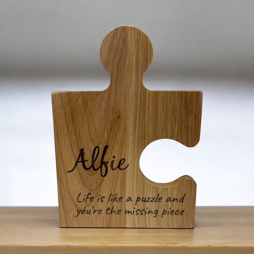 Personalised Puzzle Coaster, Personalised Jigsaw Piece, Wood Coaster ...