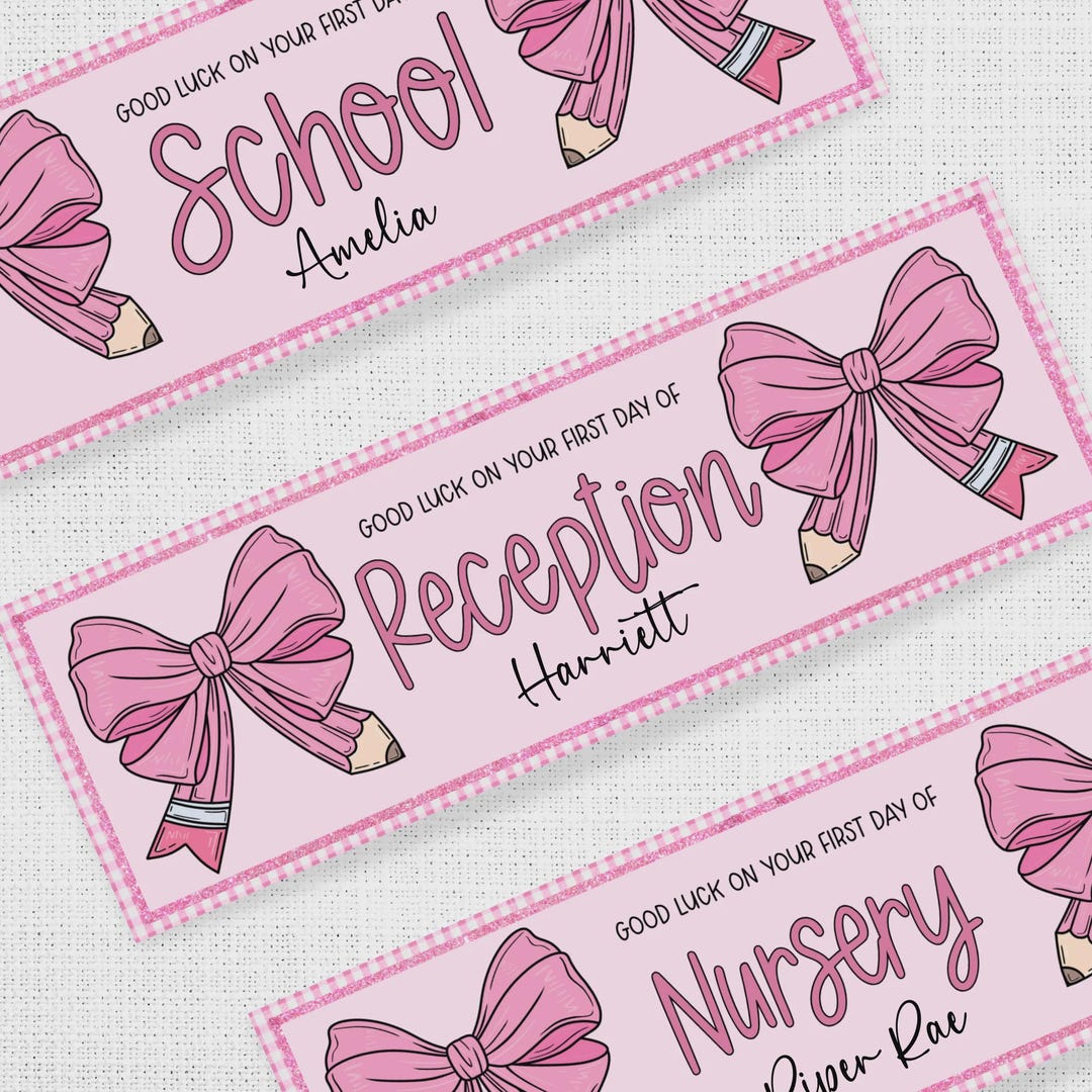 Personalised First Day of School Banner: Good Luck Reception Class - Etsy
