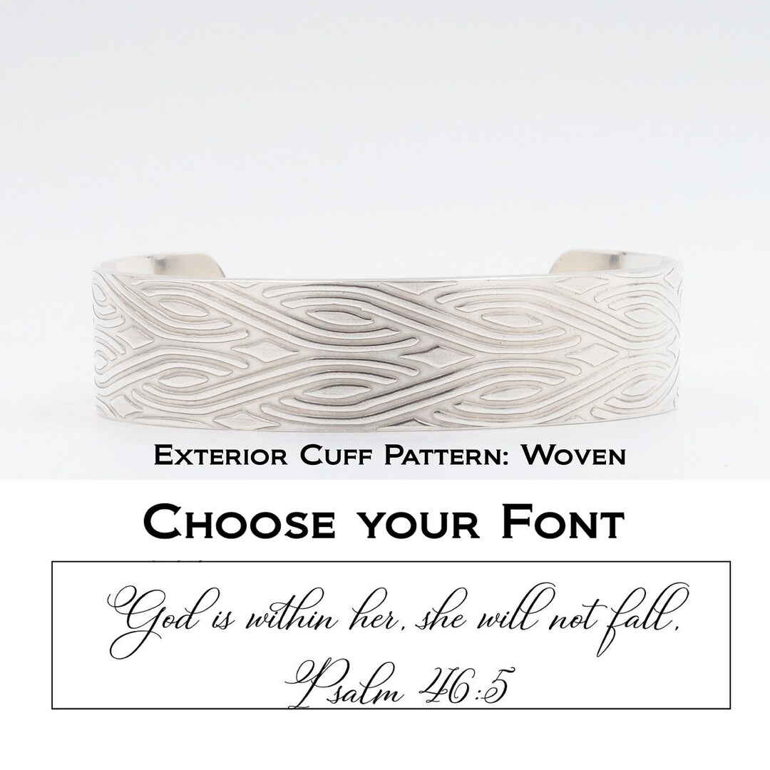 Woven Cuff -psalm 46:5 God is Within Her, She Will Not Fall, Religious ...