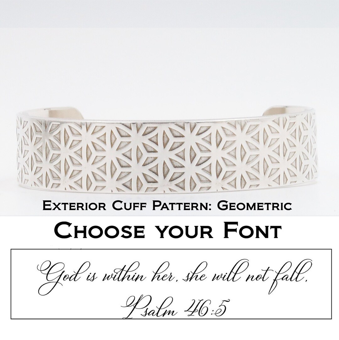 Geometric Cuff -psalm 46:5 God is Within Her, She Will Not Fall ...